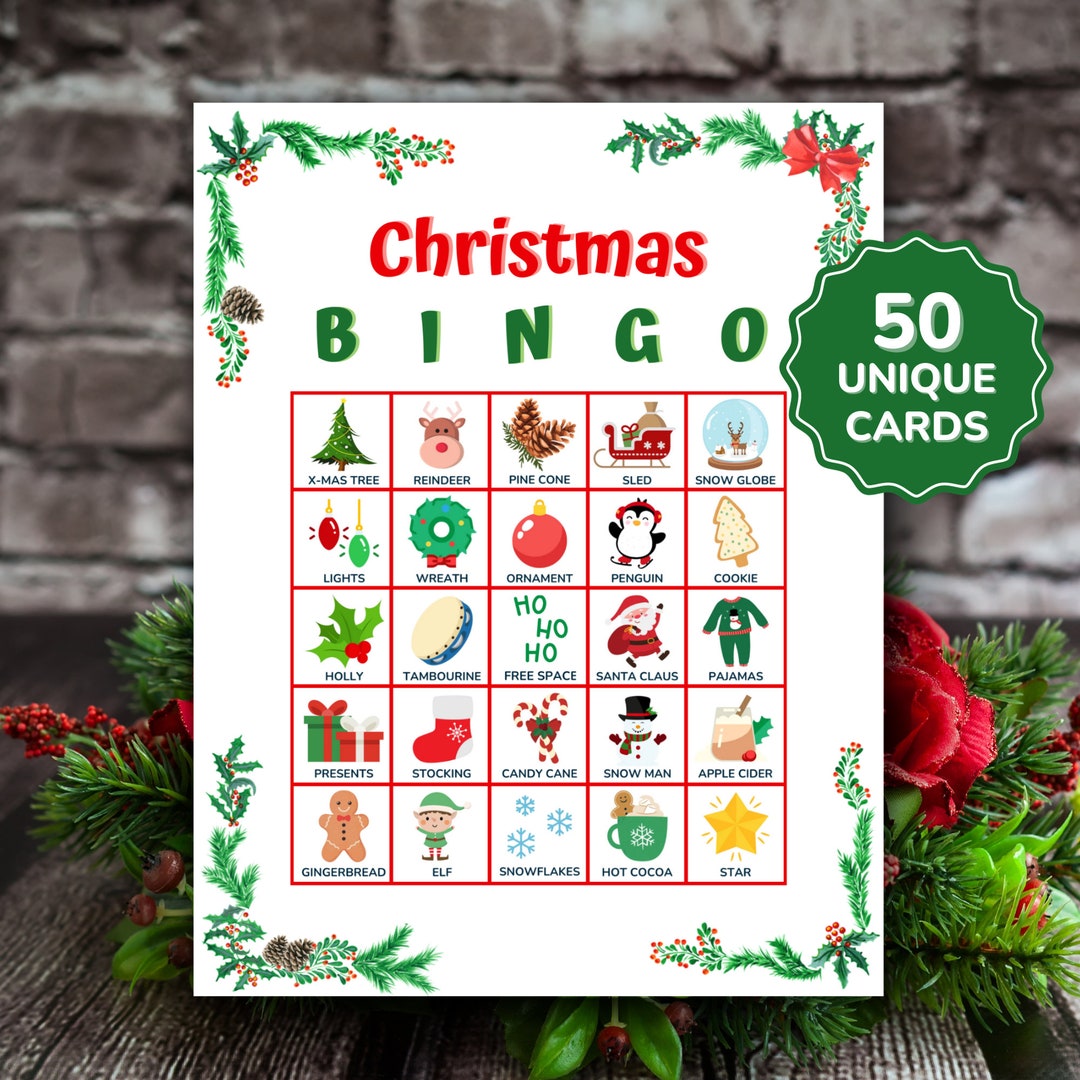 Christmas Bingo Cards, Holiday Party Game, Office Party Game, Printable ...
