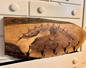 Live Edge Wall Coat Rack - Etsy