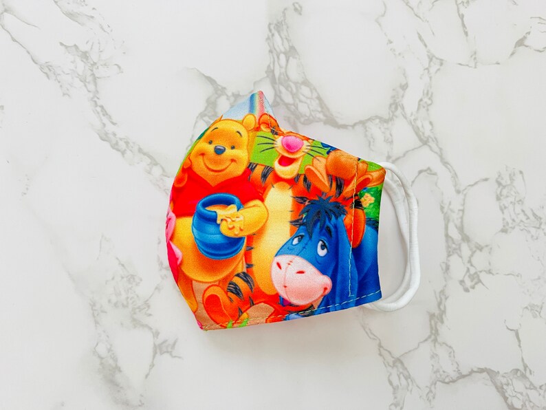 Kids Size Disney-inspired Pooh Bear Face Mask - Etsy
