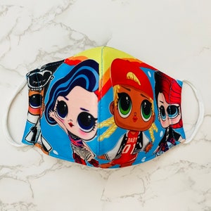 Kids Size Cute Little Girls Face Mask | Etsy