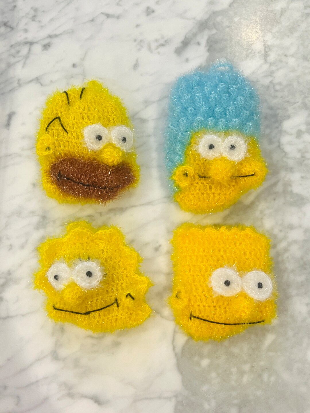 Cartoon Family Simpsons Dish Scrubby Sponge - Etsy