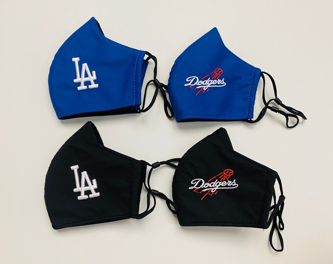 Kids Size LA Dodgers Embroidered Face Mask - Etsy