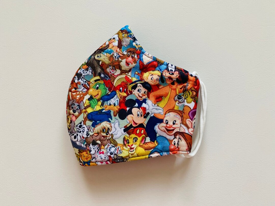 Kids Size Disney-inspired Classic Characters Face Mask - Etsy