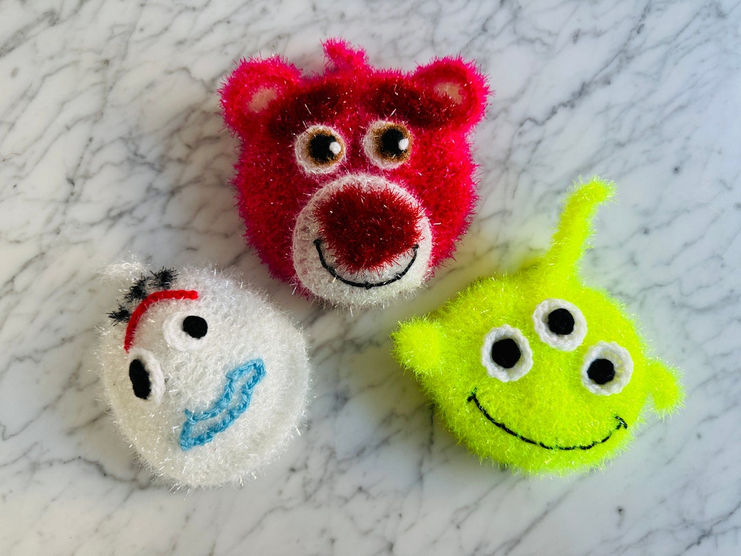 Cute Toy Story Bear Spork Alien Korean Scrubby Dish Sponge - Etsy