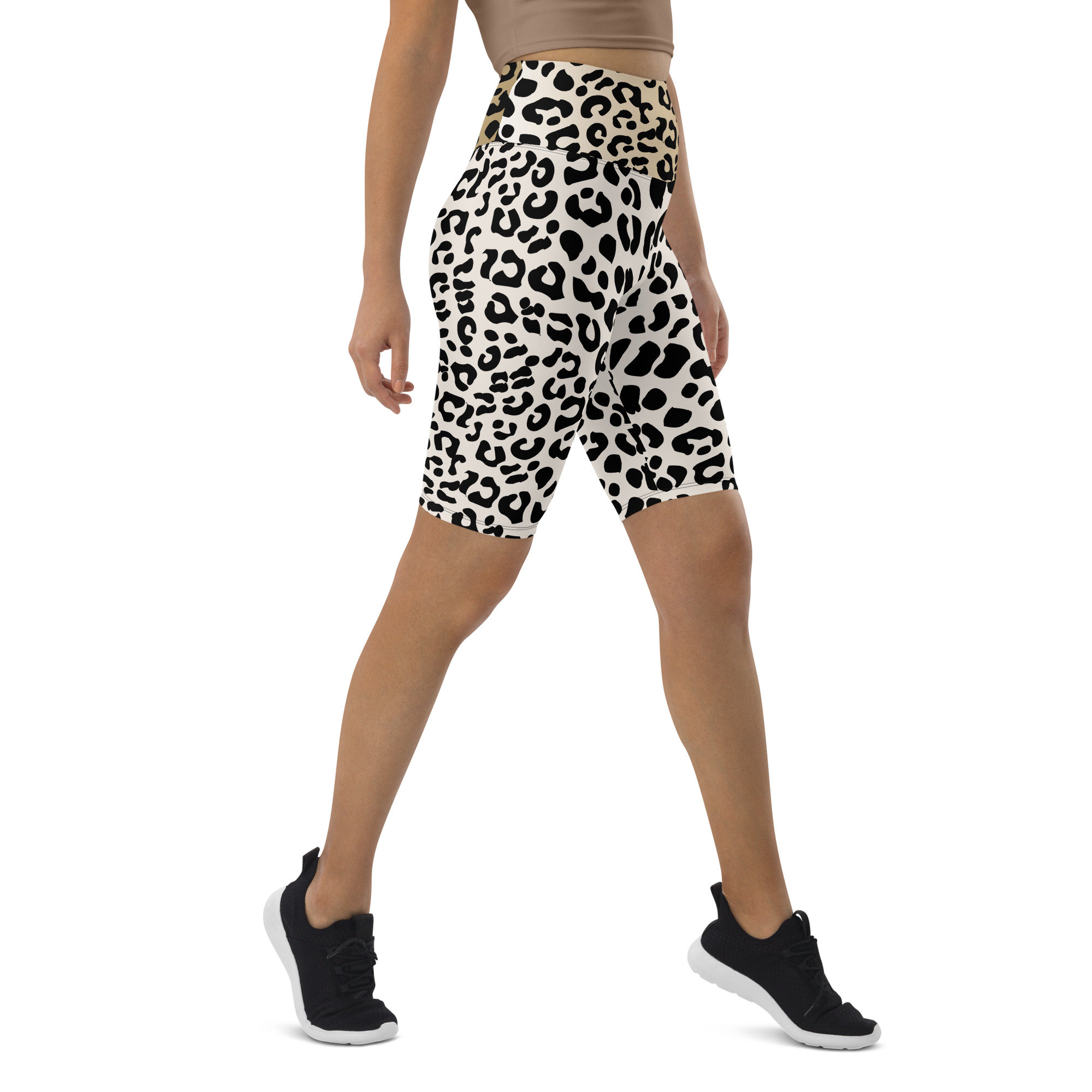 Leopard High Waisted Biker Shorts for Gym Workout or Running| Animal ...