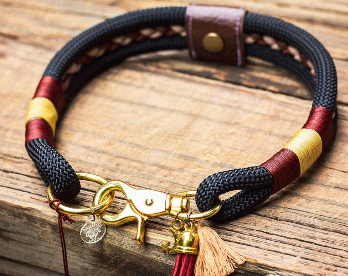 Dog Brown Rope Collar | Handmade Paracord Dog Collar|reflecting Collar ...