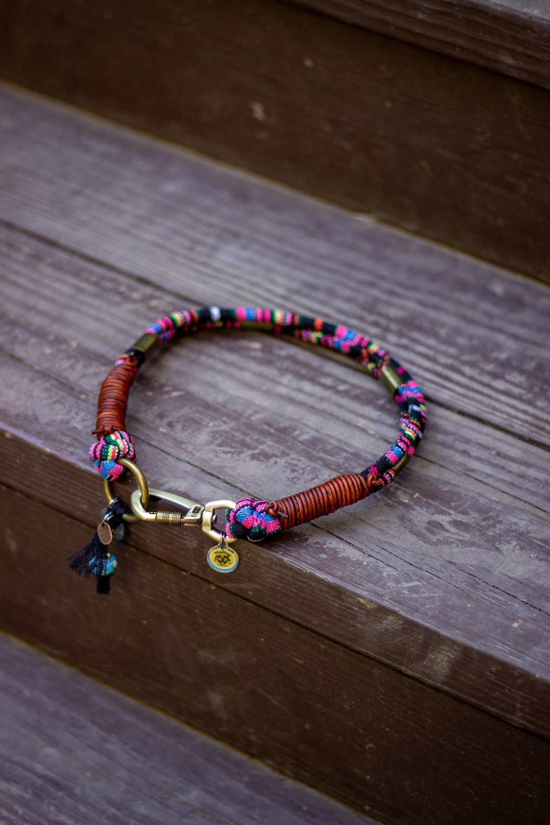 Dog Colorful Boho Collar Hippie Dog Collar Handmade Ethnic Collar ...