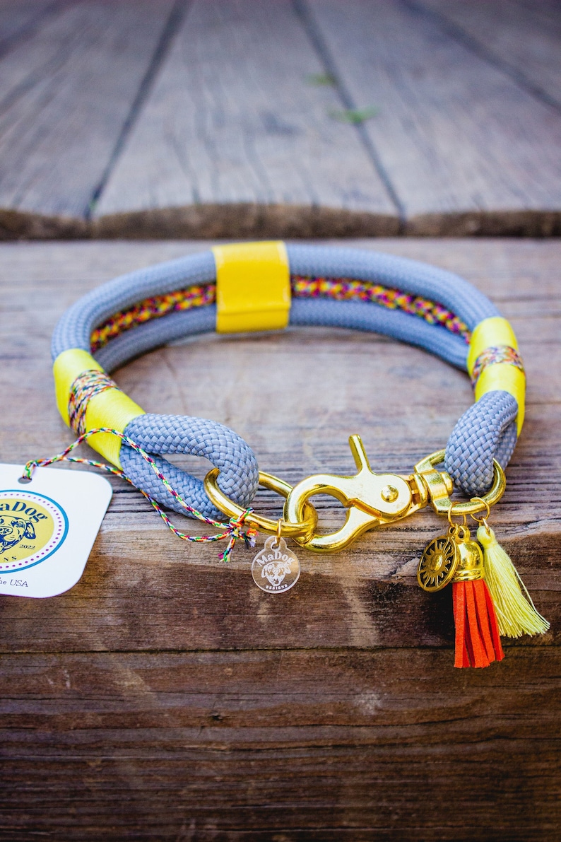 Handmade Rope Dog Collar: Braided Polyester, Luxury Outdoor Gear - Etsy