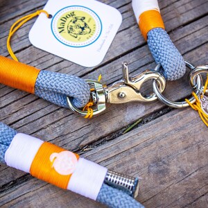 Handmade Rope Dog Collar: Braided Paracord, Orange Accent - Etsy
