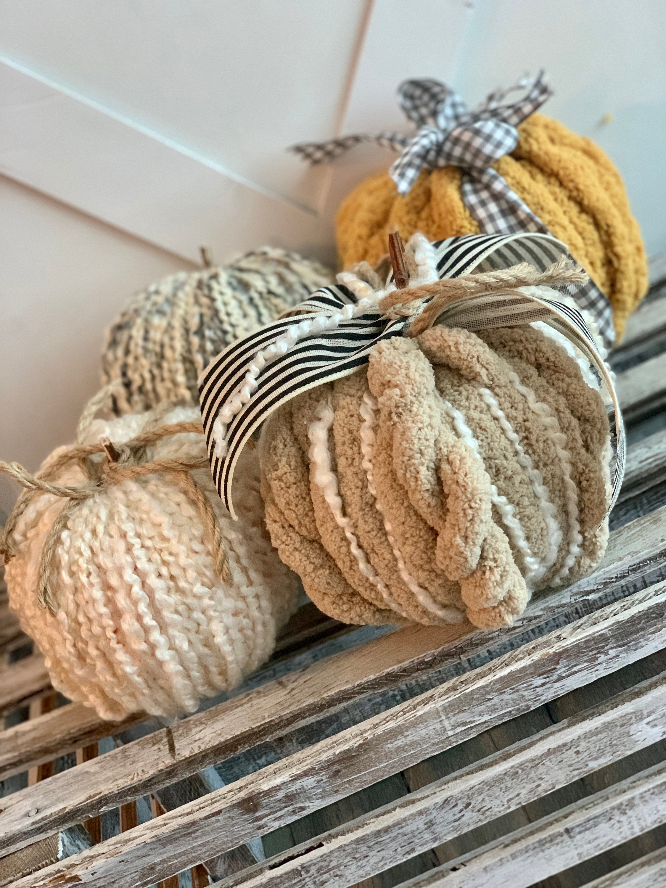 Yarn Pumpkins - Etsy