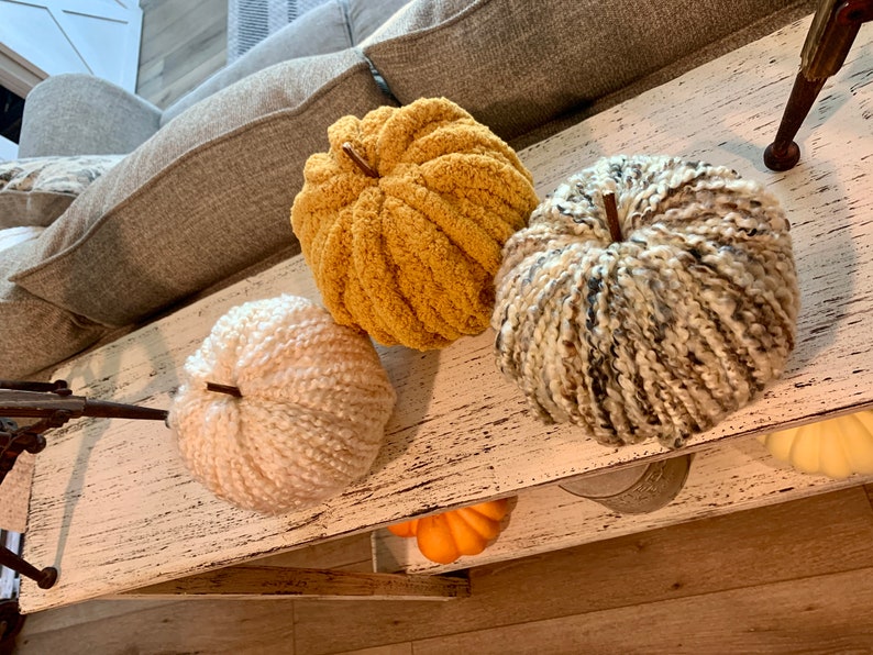 Yarn Pumpkins - Etsy