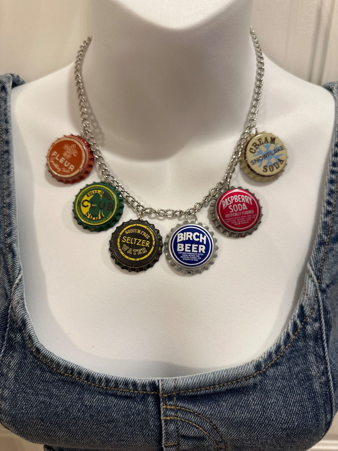 Vintage Bottle Cap Necklace - Etsy
