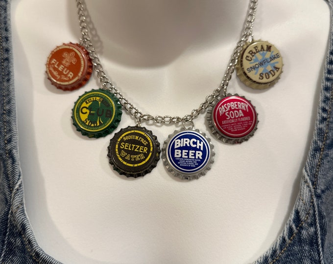 Vintage Bottle Cap Necklace - Etsy
