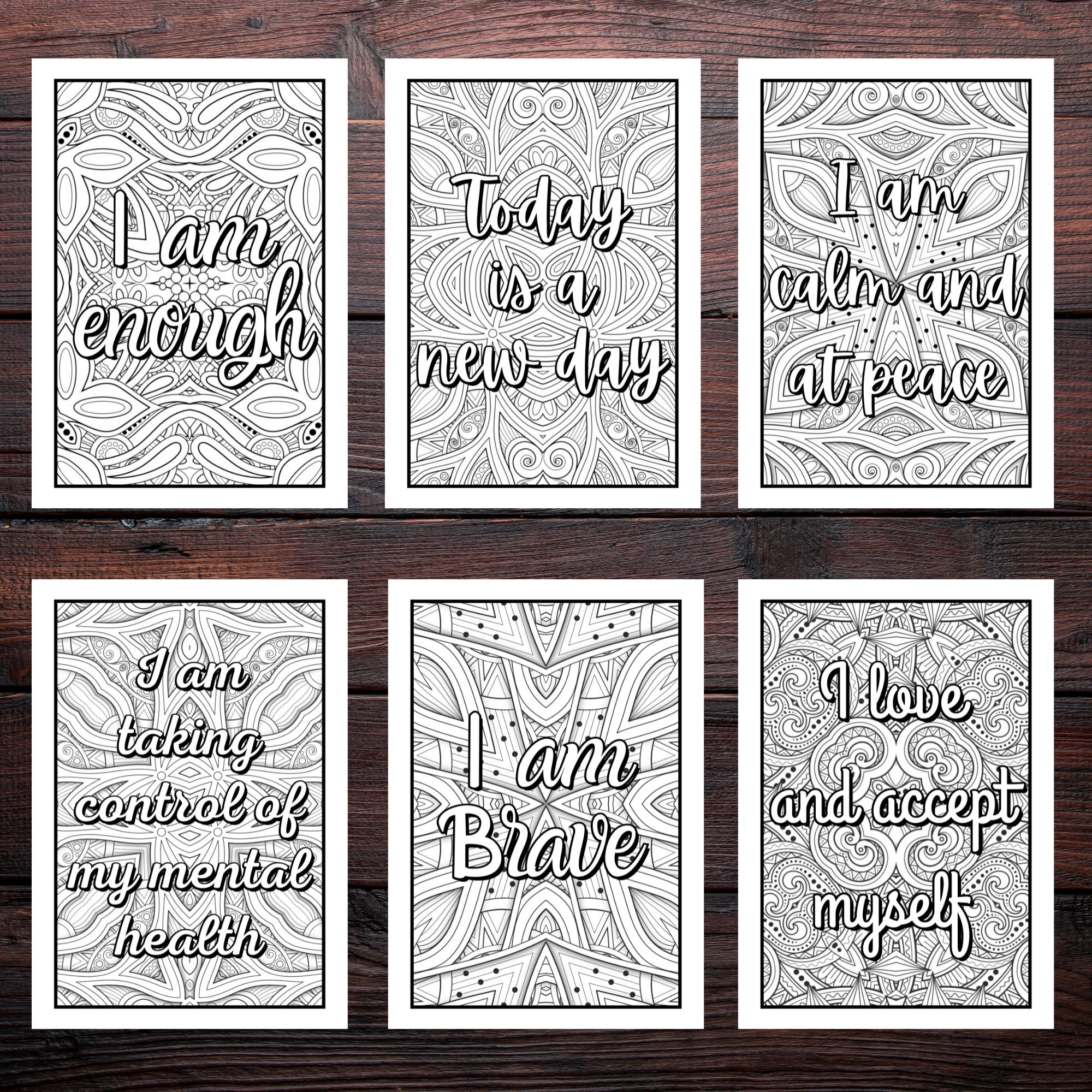 Relaxing Printable Colouring Mandala Book 20 Pages, Png & Pdf Download ...