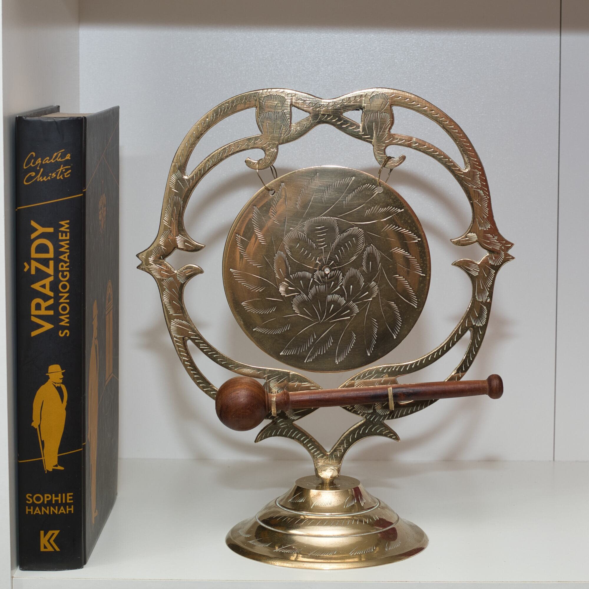 Vintage Brass Table Gong Prayer Gong Gong With Wood Striker - Etsy