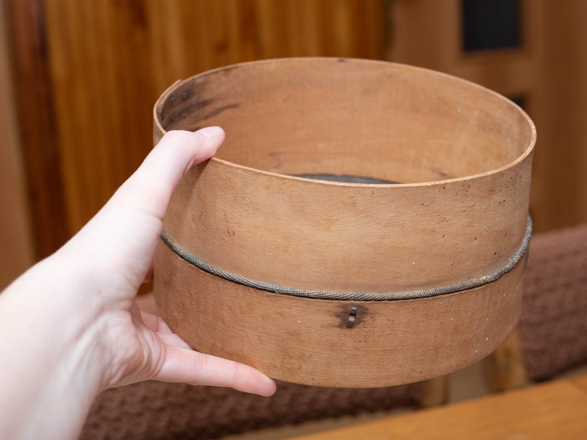 Vintage Round Bentwood Sieve, Primitive Round Flour Sifter, Rustic ...