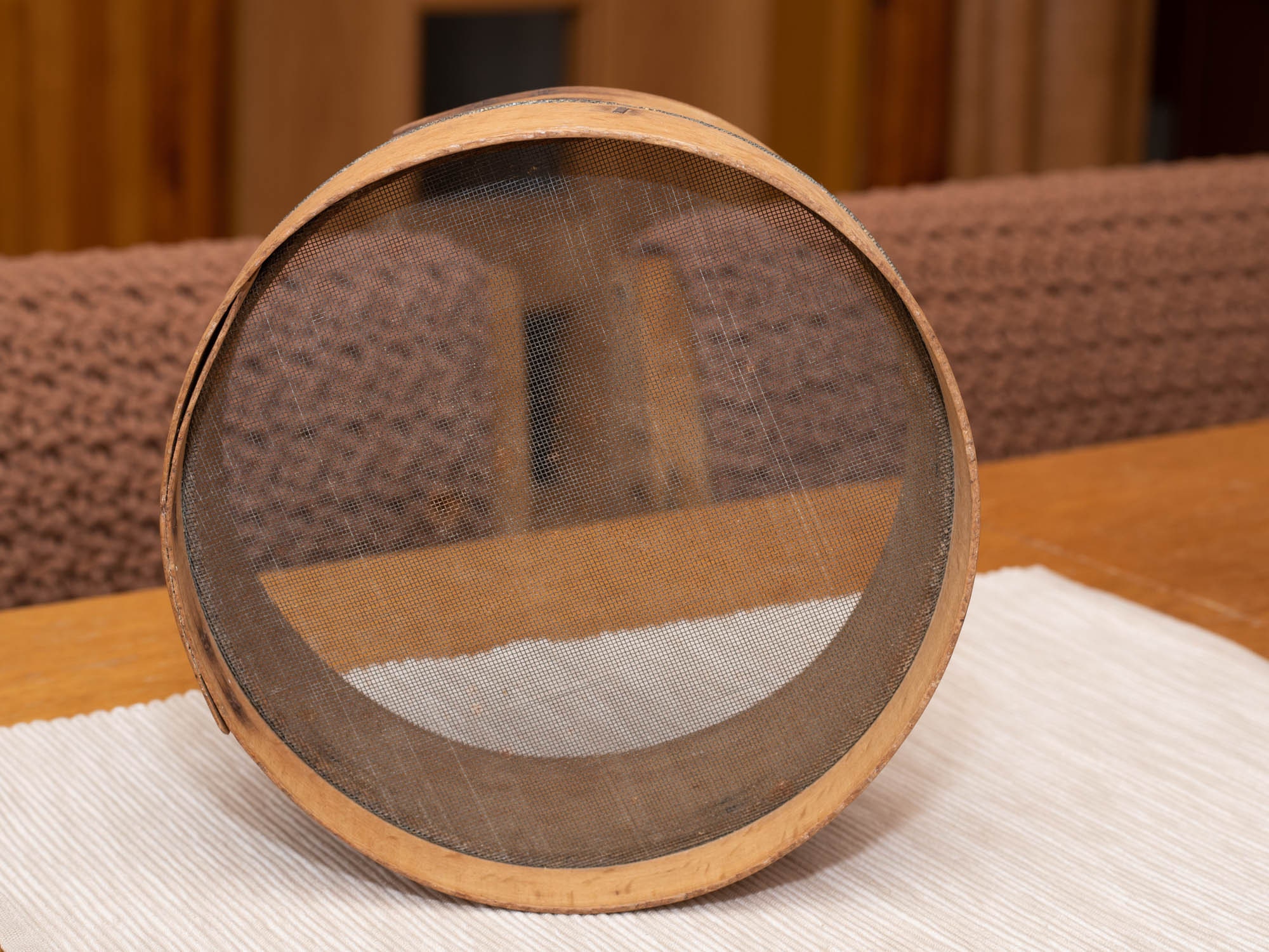Vintage Round Bentwood Sieve, Primitive Round Flour Sifter, Rustic ...