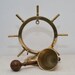 Vintage Brass Bell Table Gong, Ship Wheel Brass Gong, Prayer Gong, Gong ...