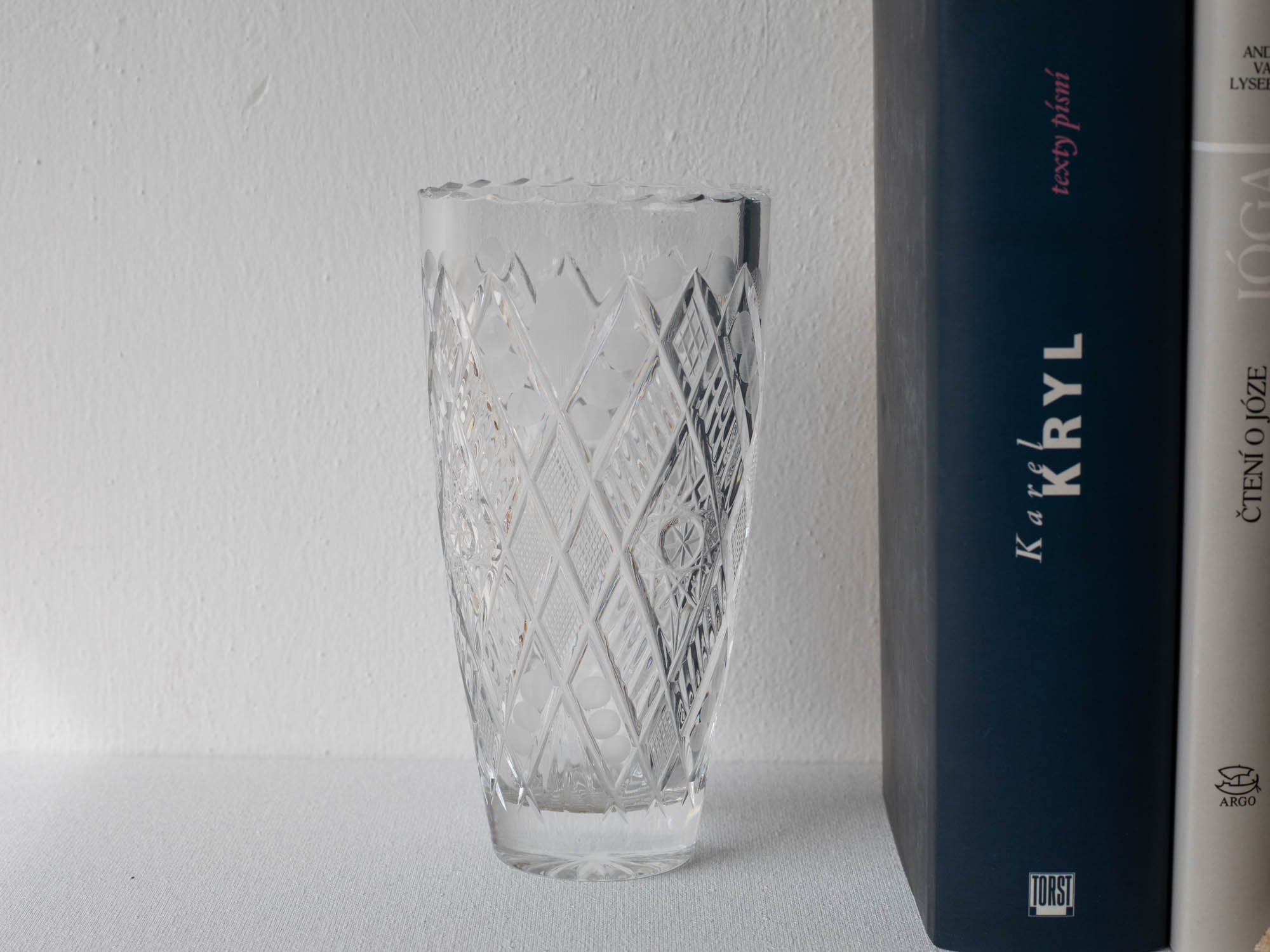 Vintage Crystal Glass Vase Hand Cut Lead Crystal Vase - Etsy