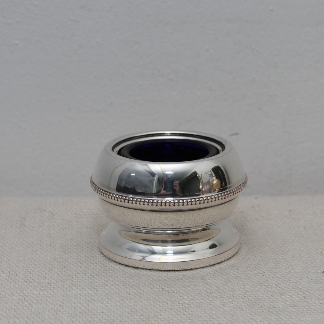 Vintage Salt Cellar, Silver Plated Open Salt Dish, Pinch Pot, Metal ...