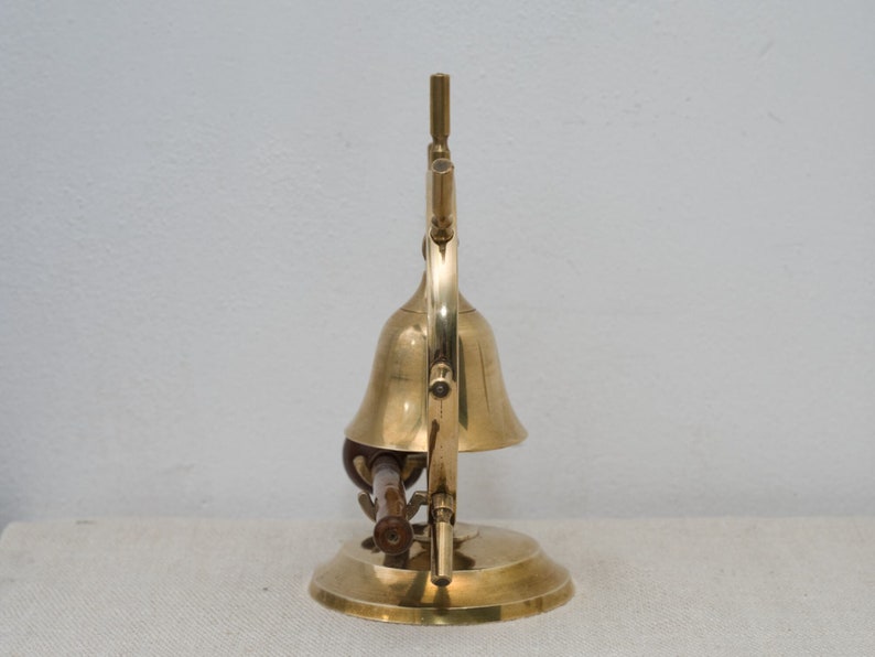 Vintage Brass Bell Table Gong, Ship Wheel Brass Gong, Prayer Gong, Gong ...