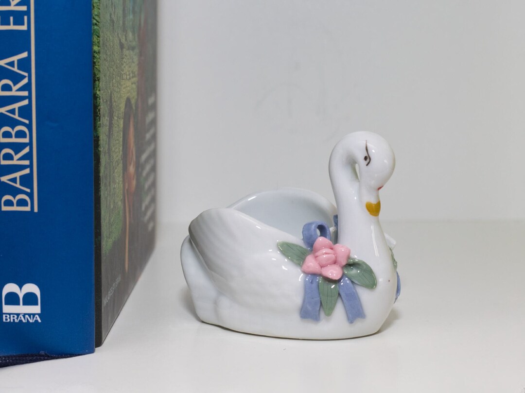 Vintage Porcelain Swan Planter Ceramic Swan Figurine - Etsy