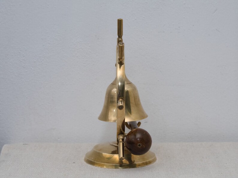 Vintage Brass Bell Table Gong, Ship Wheel Brass Gong, Prayer Gong, Gong ...