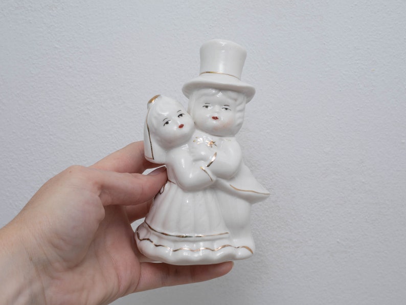 Vintage Bride and Groom Porcelain Cake Topper Retro Wedding - Etsy