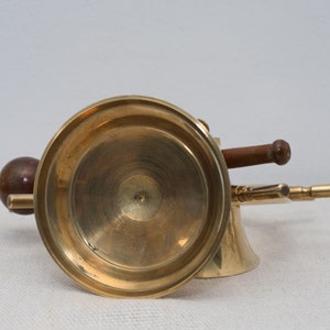 Vintage Brass Bell Table Gong, Ship Wheel Brass Gong, Prayer Gong, Gong ...