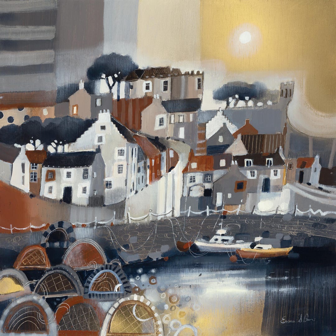 Crail Seascape Art Print, Scottish Coastal Village, Signed Limited ...
