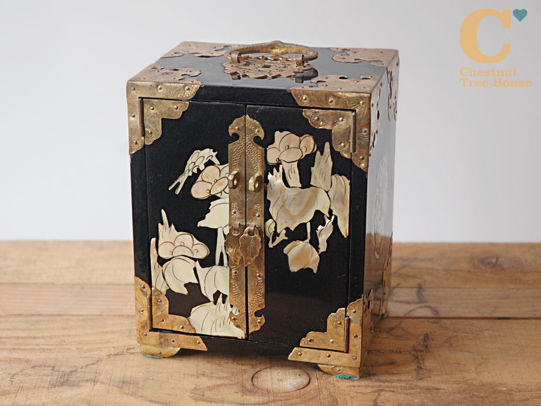 Vintage Chinese Jewellery Box Small Vintage Rosewood Jewelry Made Small ...