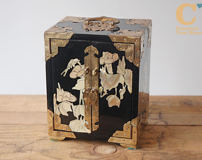 Vintage Chinese Jewellery Box Small Vintage Rosewood Jewelry Made Small ...