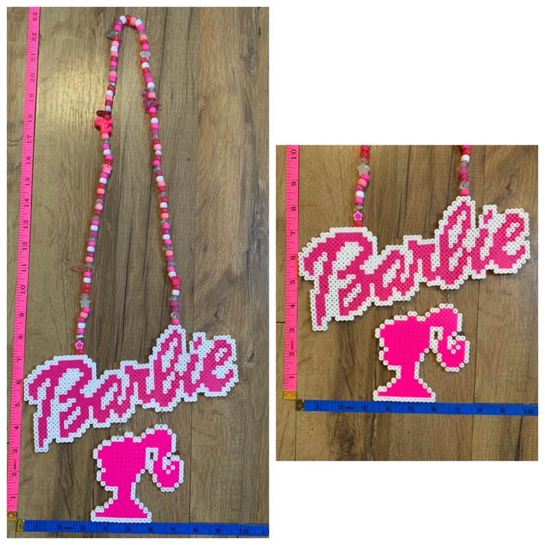 Barbie 2part Kandi Perler Necklace - Etsy