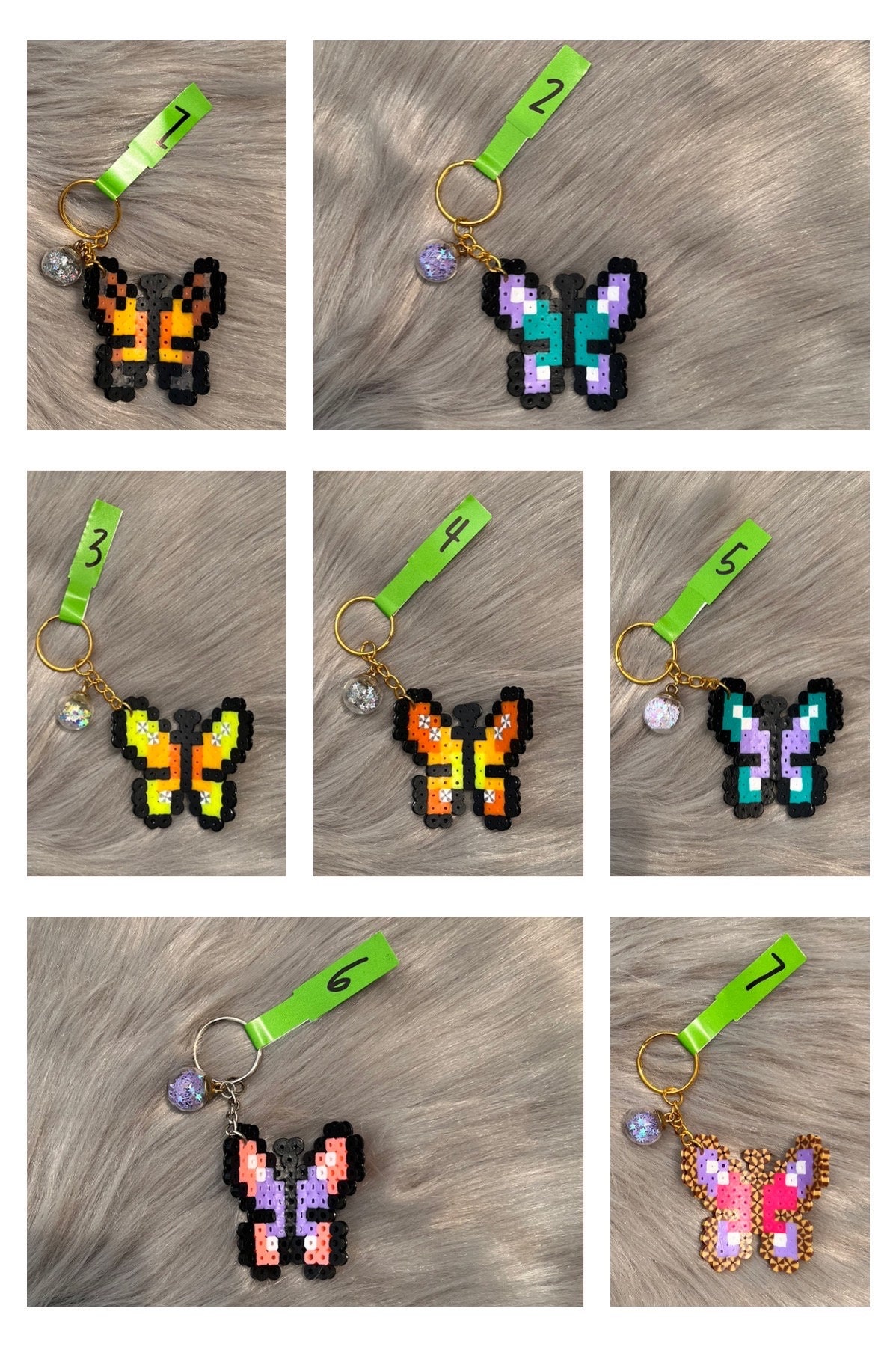 Butterfly Perler Keychains - Etsy