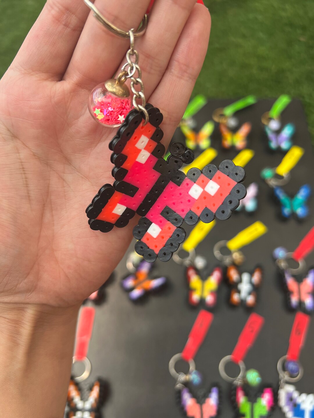 Butterfly Perler Keychains - Etsy