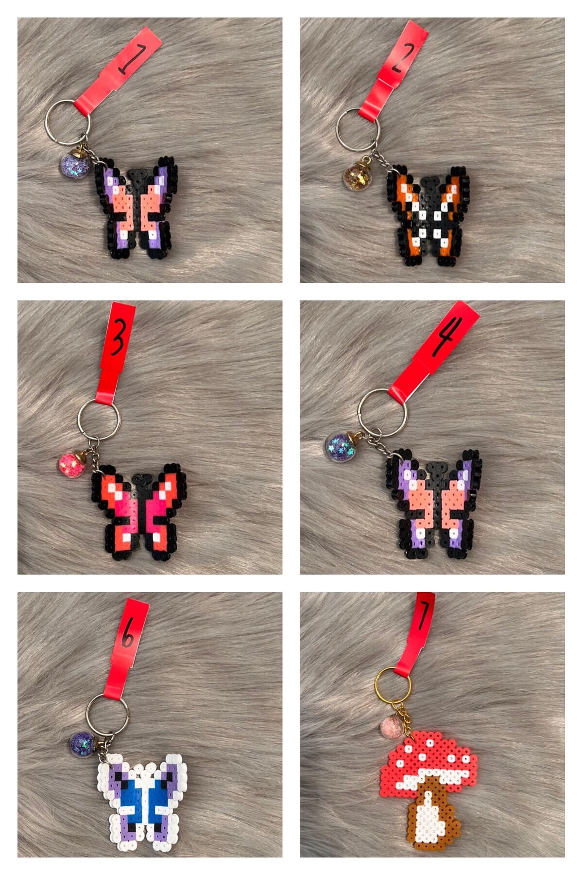 Butterfly Perler Keychains - Etsy