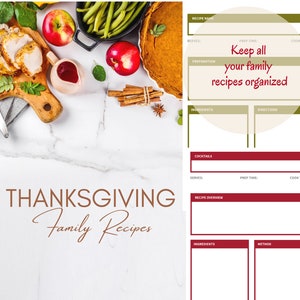 Thanksgiving Planner, Thanksgiving Organizer, Holiday Checklist ...