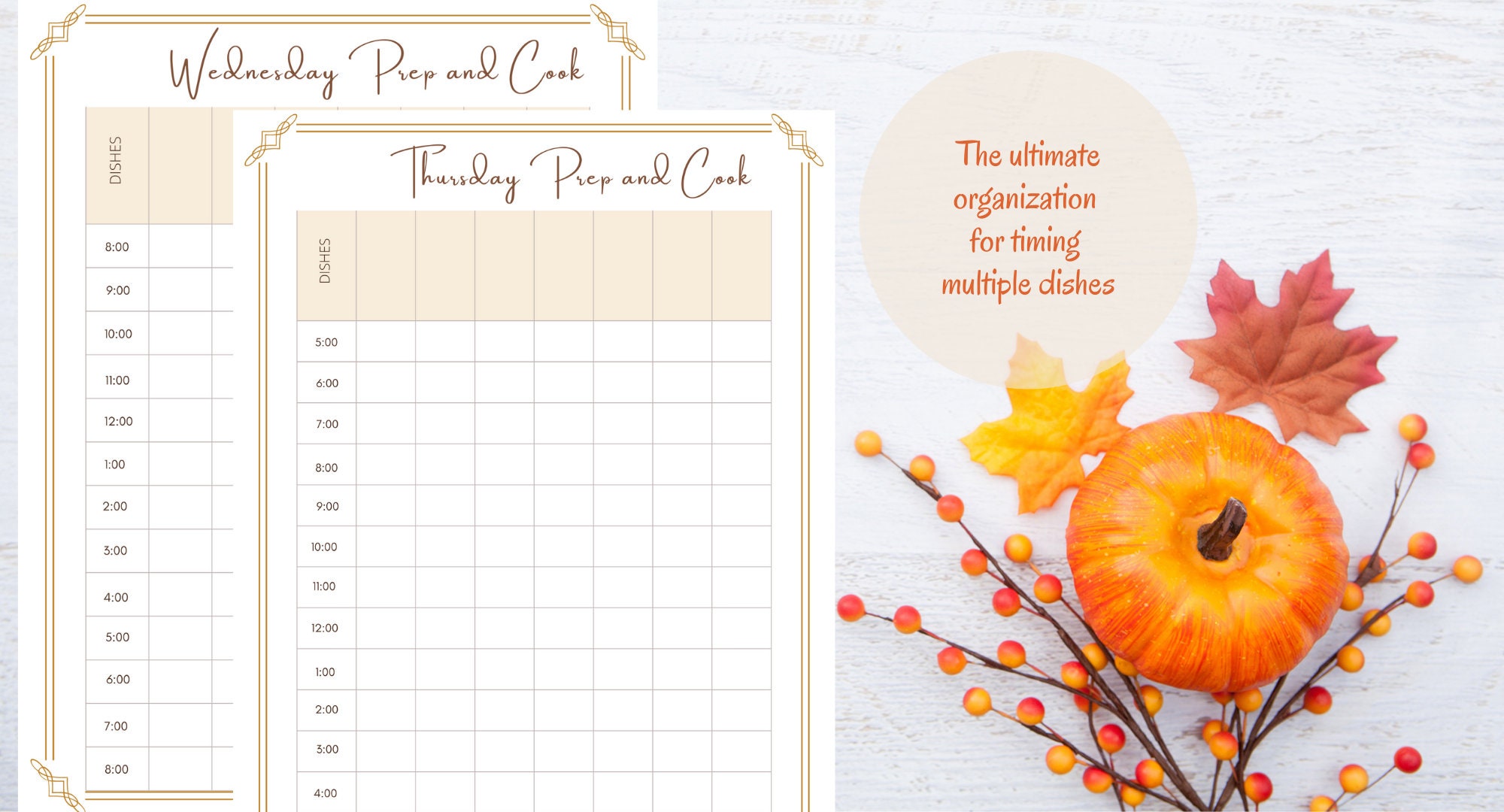 Thanksgiving Planner, Thanksgiving Organizer, Holiday Checklist ...