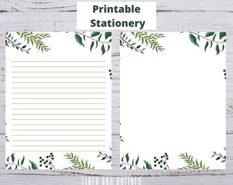 Tropical Printable Stationery Paper, Digital Download, Letter Writing ...