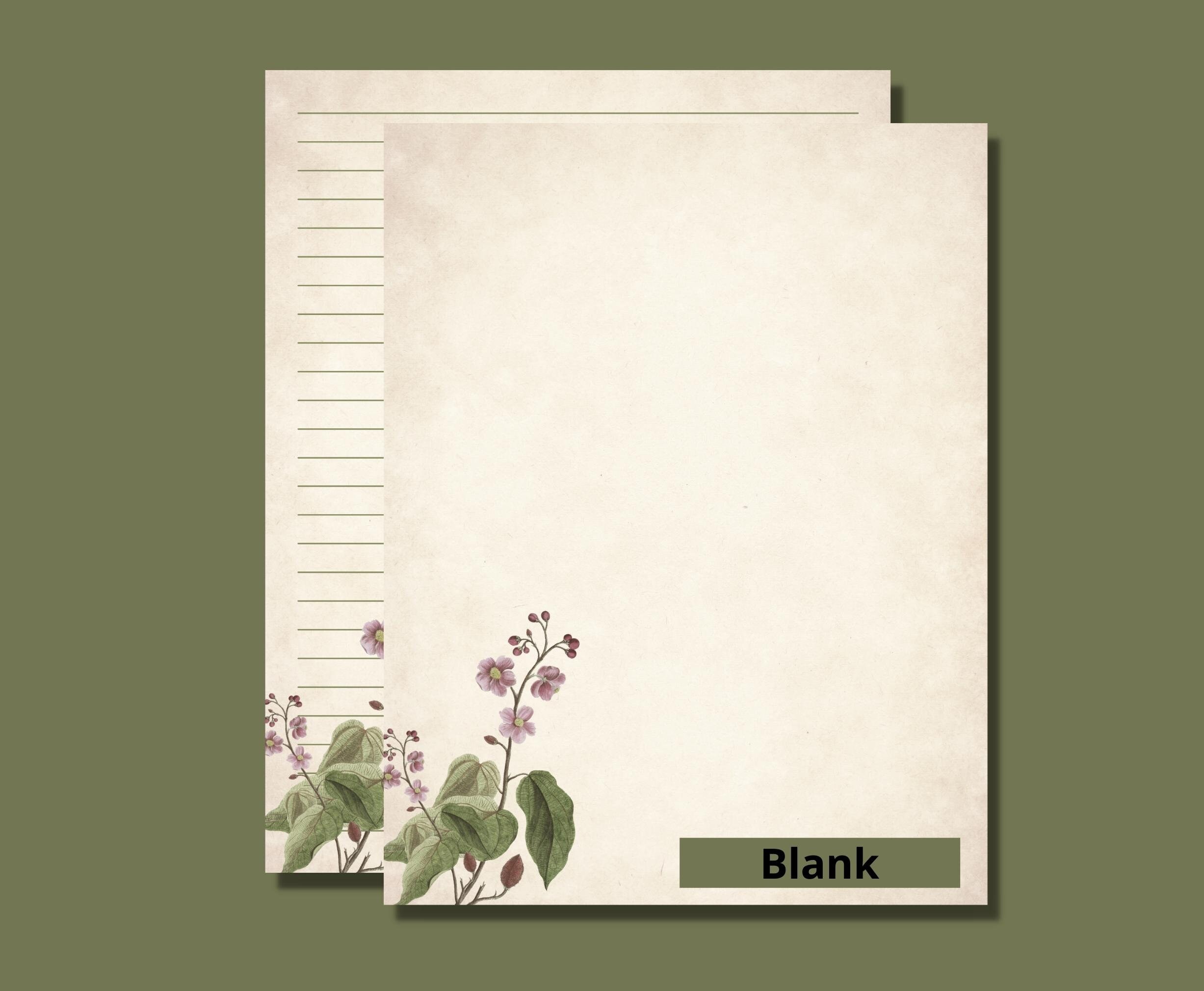 Vintage Printable Stationery Paper Instant Download Letter - Etsy