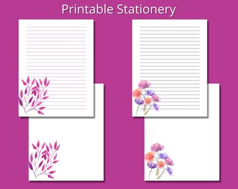 Vintage Printable Stationery Paper, Instant Download, Letter Writing ...