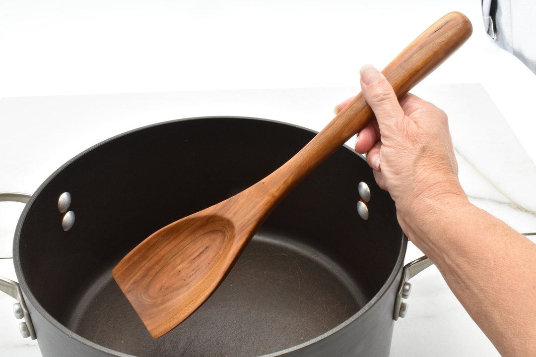Hand Carved Roux Spoon. Beautiful Black Cherry Stir Sample and Scrape ...
