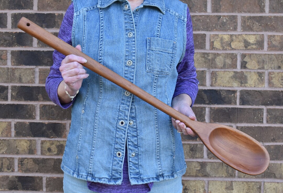 Large Cauldron Spoon, Hand Carved, 30 Inches Long, Stir and Serve! - Etsy