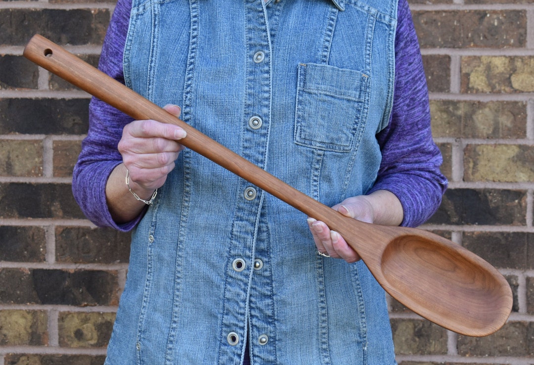 Medium Cauldron Spoon, Hand Carved, 24 Inches Long, Stir and Serve! - Etsy