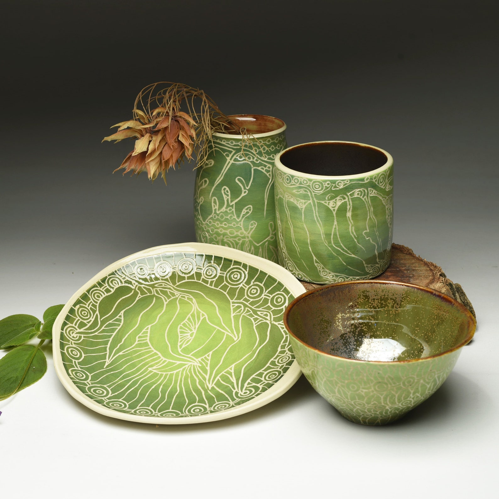 The Happiness of Connection to Nature: Handmade Nature Themed Tableware ...