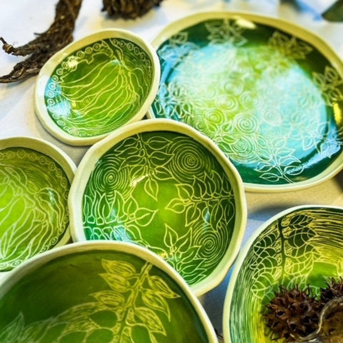 The Happiness of Connection to Nature: Handmade Nature Themed Tableware ...
