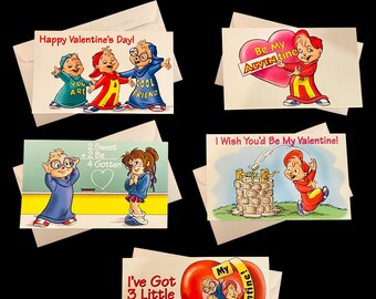 Alvin and the Chipmunks Valentine Cards - Etsy