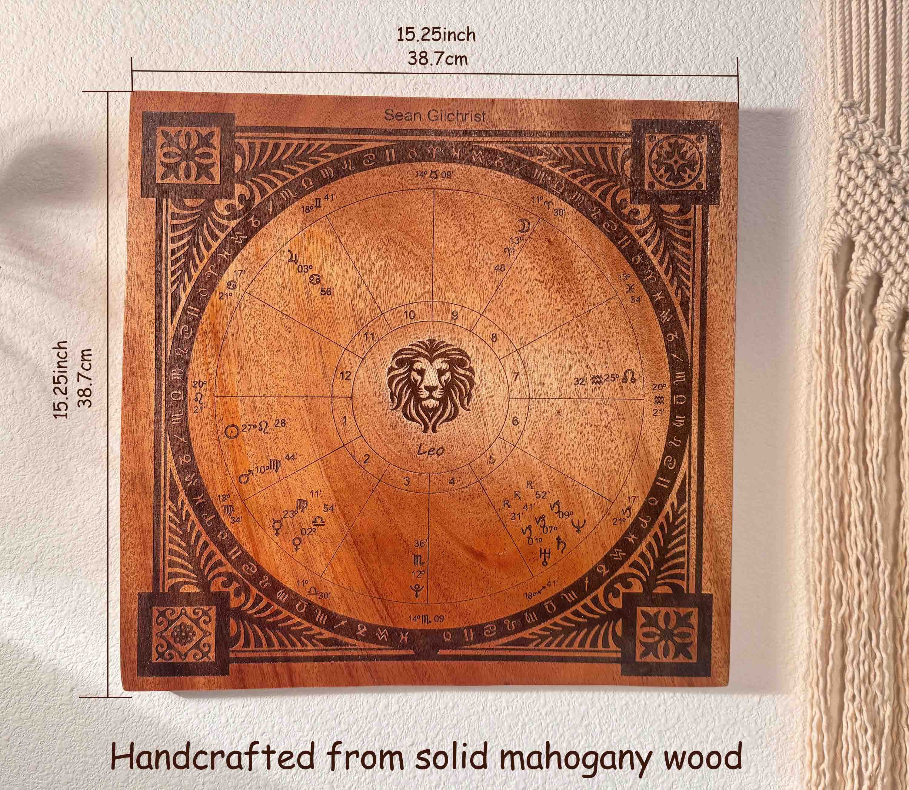 Custom Engraved Astrology Birth Chart Art + Digital Interpretation ...