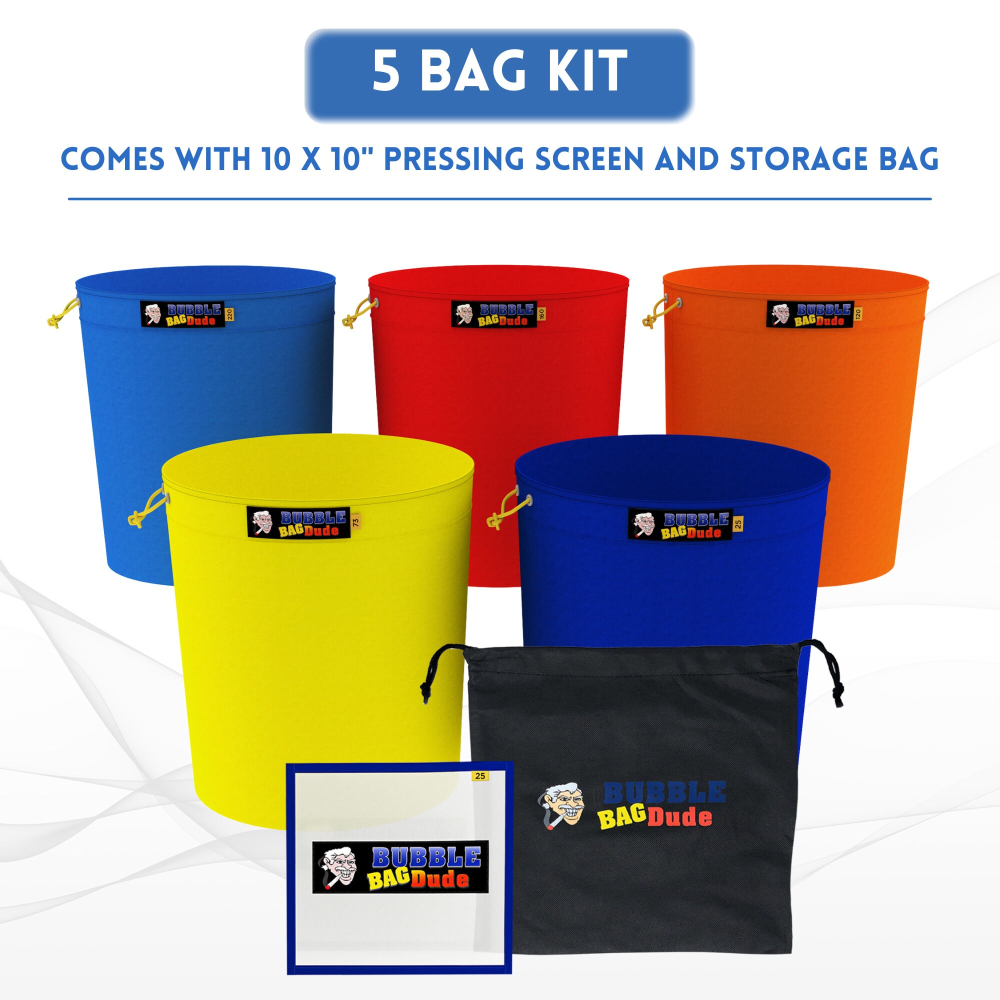 BUBBLEBAGDUDE Extraction Bag 5 GAL 5 Bag Kit Herbal Extraction Bags ...