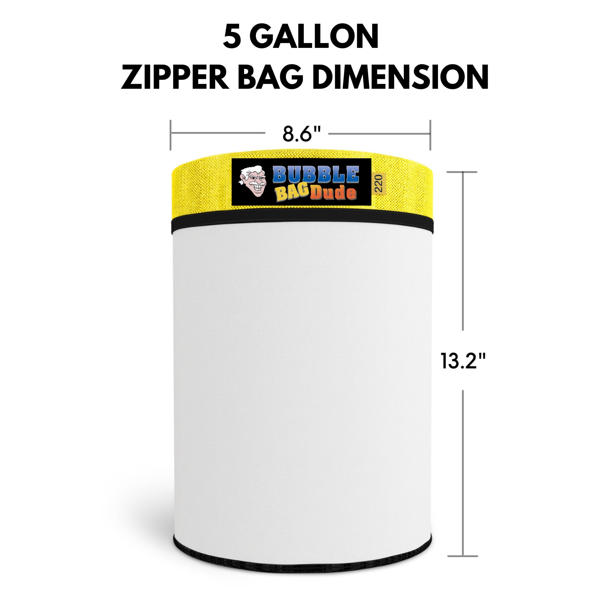BUBBLEBAGDUDE - 5 Gal 220 Micron Zipper Extraction Bag - Etsy